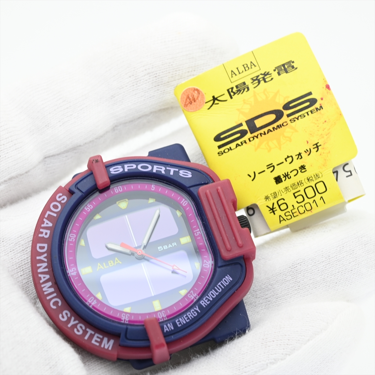 デッドストック品 セイコー ALBA SDS V851-5000 メンズ腕時計 デジタル クオーツ ビンテージ 5気圧防水 ソーラー ...