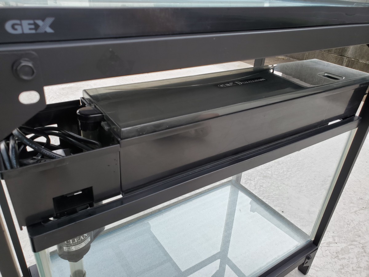 GEX 60cm水槽2個&2段水槽台セット 上部濾過 ポンプ 照明 ガラス蓋 動作確認OK ラック ブラック(60cm～)｜売買されたオークション情報、yahooの商品情報をアーカイブ公開 ...