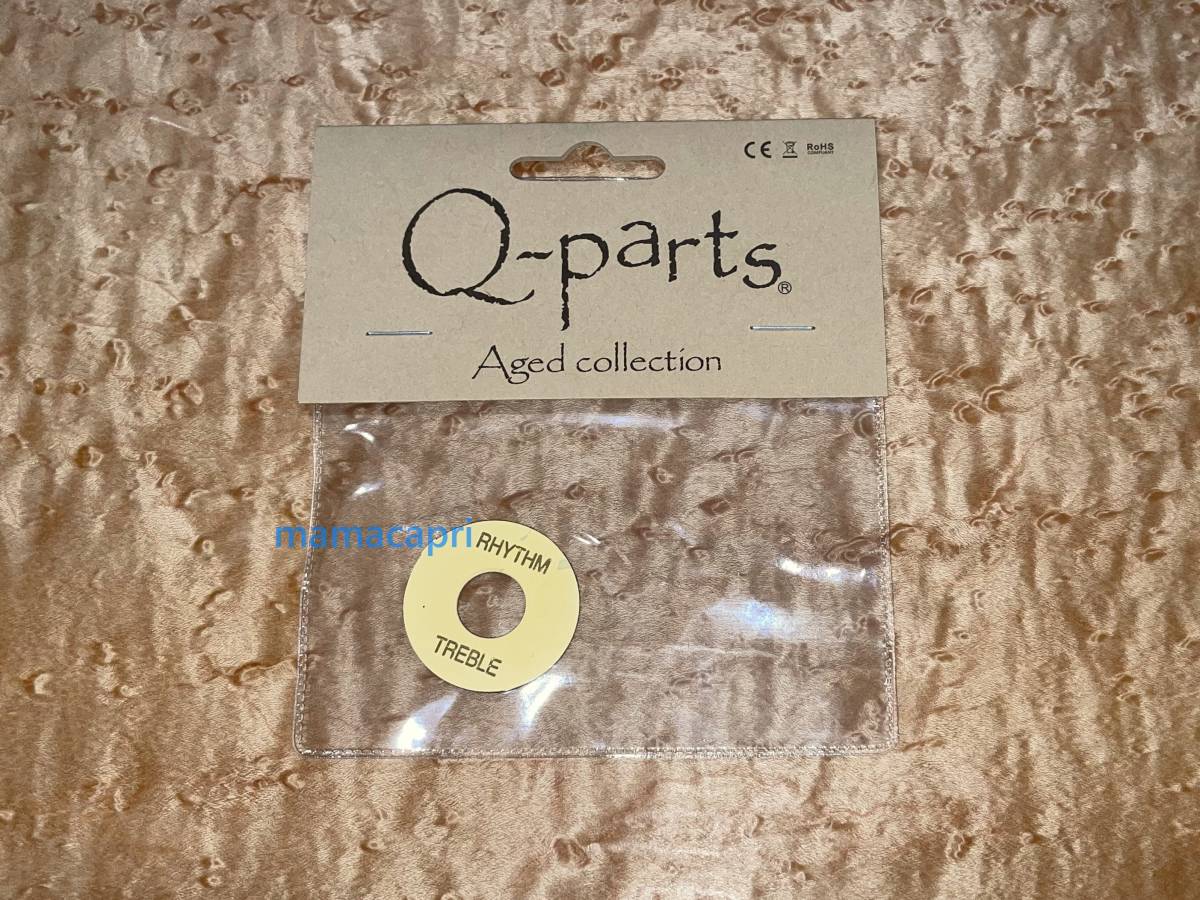 Q-parts純正 AGED COLLECTION Toggle Switch TREBLE/RHYTHM Plate Les Paul Ivory Gibson Styleレスポール トグル ...