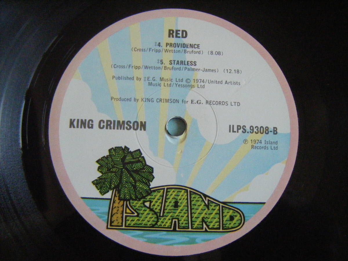 英原盤 King Crimson/Red 美盤/Island Blue Inner/Robert Fripp John Wetton Bill ...