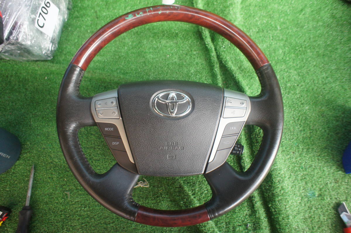 c708 トヨタ ヴェルファイア ANH20W ANH25W GGH20W 純正 ステアリング 純正ハンドル(ステアリング、ハンドル本体 ...