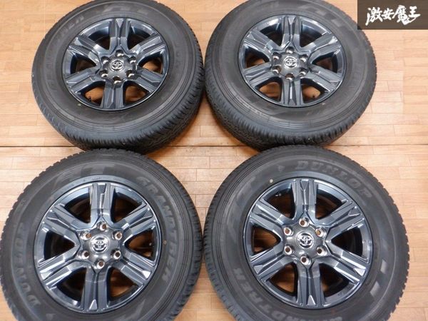 新車外し トヨタ純正 GNU125 ハイラックス 後期 ホイール 17インチ 7.5J +30 PCD139.7 6穴 4本 ダンロップ 265/65R17 2023年製 棚1H22(ラジアル ...