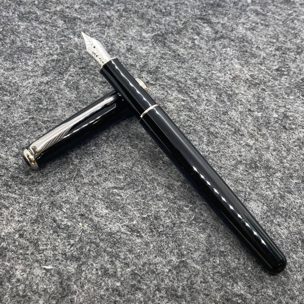 PE425 PARKER パーカー 万年筆 SONET ソネット ペン先 18K 750 X 筆記未確認 ブラック×シルバー(パーカー)｜売買 ...