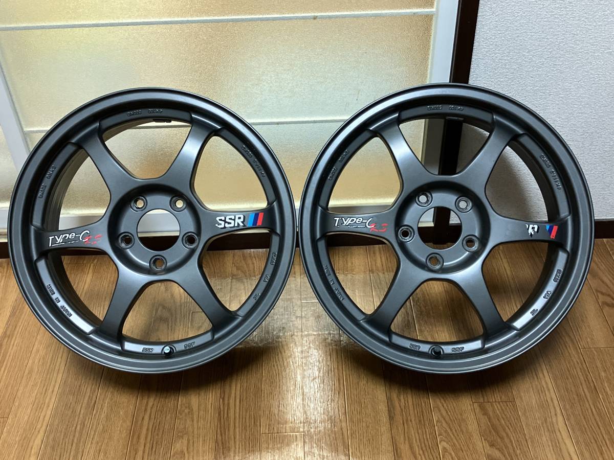 絶版 SSR TYPE-C RS 17インチ 7.5J +41 114.3 ガンメタ 2本 ビッグキャリパー対応 タイプC ASM S2000 ...