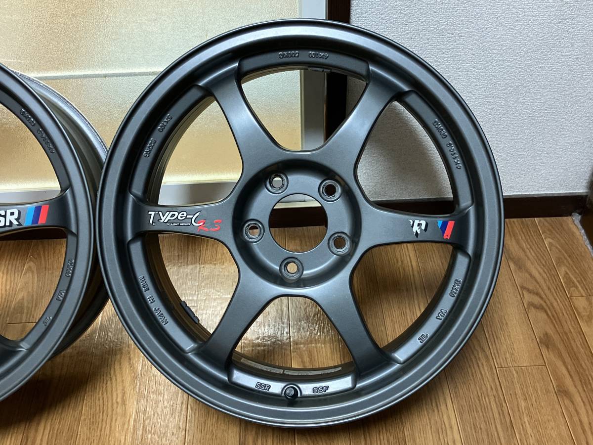 絶版 SSR TYPE-C RS 17インチ 7.5J +41 114.3 ガンメタ 2本 ビッグキャリパー対応 タイプC ASM S2000 ...