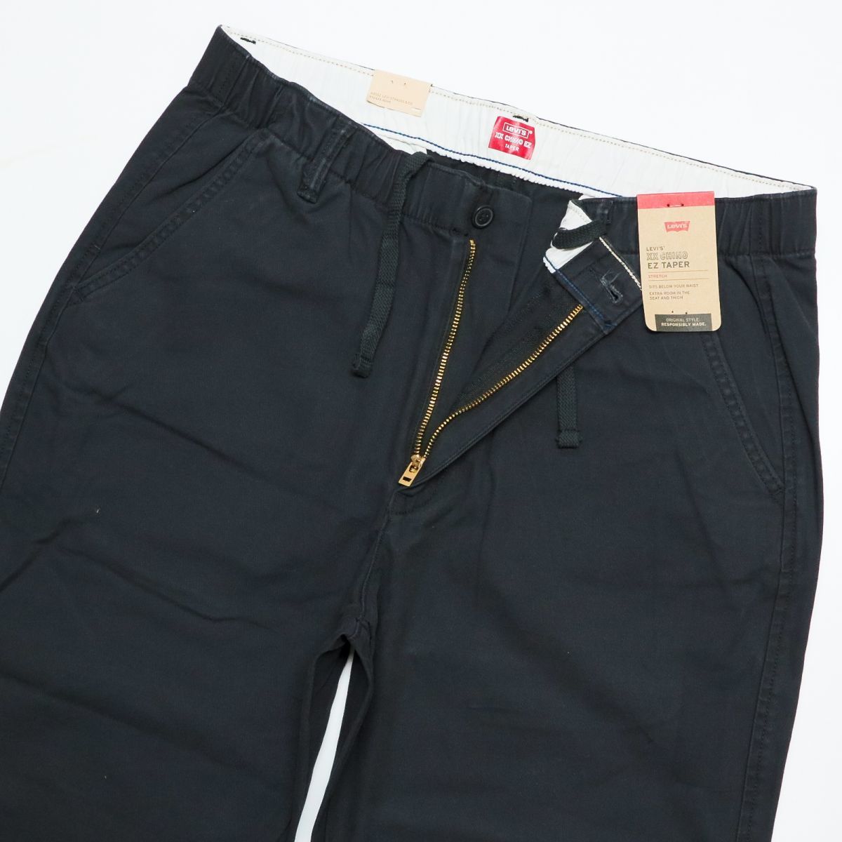 リーバイス Levis メンズ XX CHINO EZ TAPER ストレッチ チノ イージーパンツ ロングパンツ 黒 Lサイズ A1041 ...