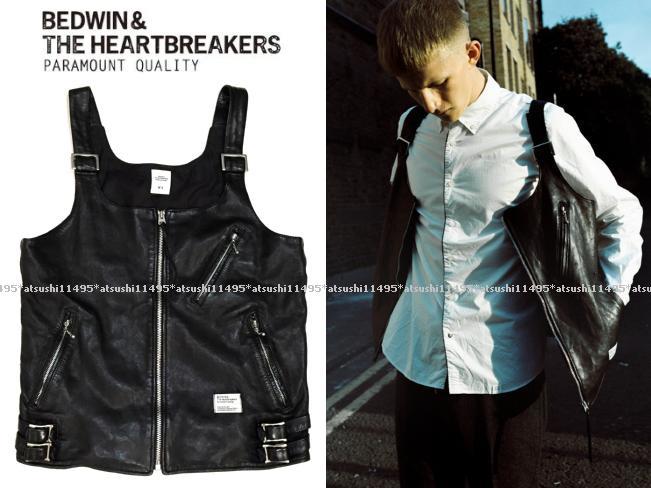 14AW BEDWIN&THE HEARTBREAKERS ベドウィン DAFOE レザーベスト 3 ライダースベスト(BEDWIN)｜売買されたオークション情報、yahooの商品情報を ...