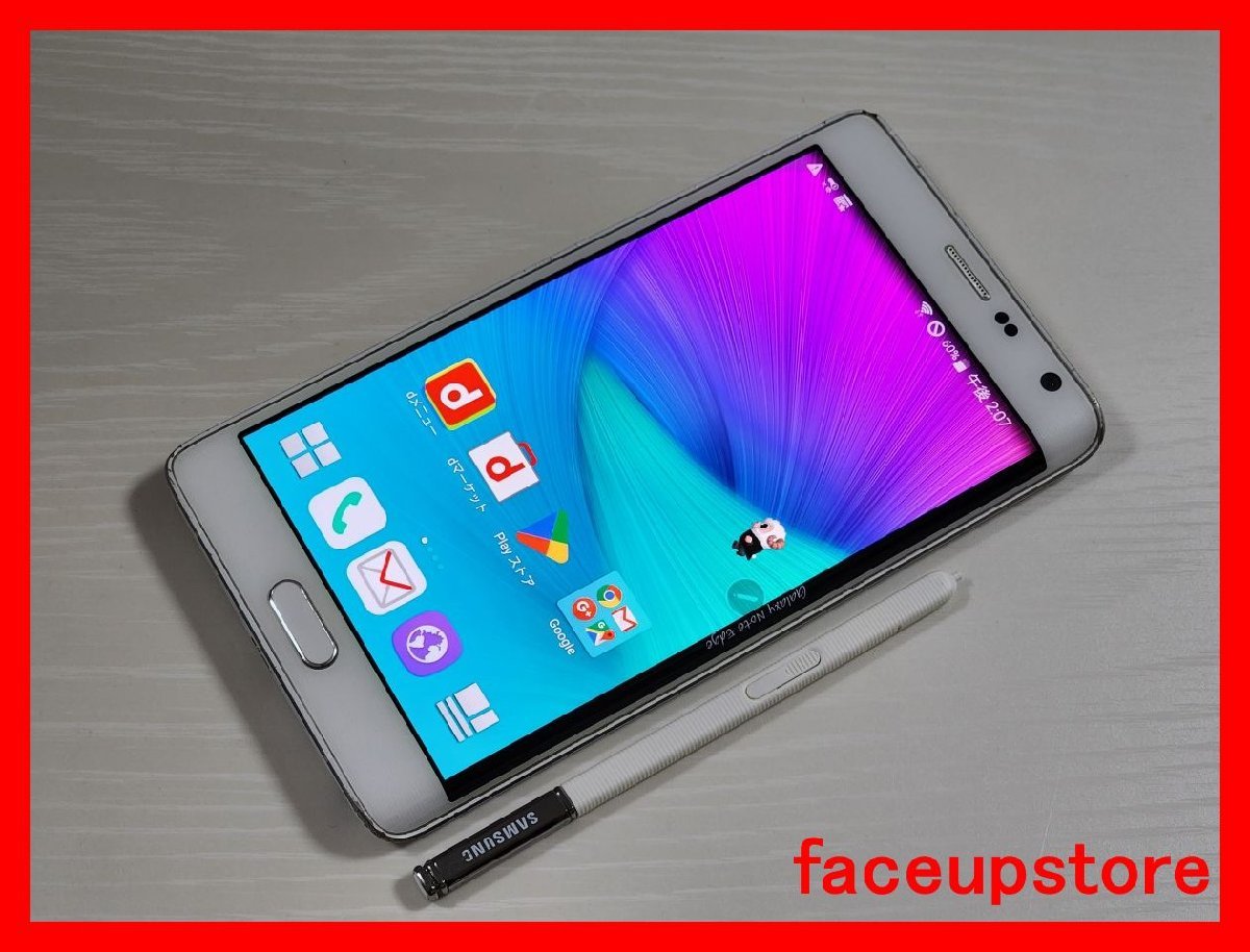 34803WM 完動品 docomo SC-01G SAMSUNG Galaxy Note Edge フロストホワイト 1円 1スタ ...