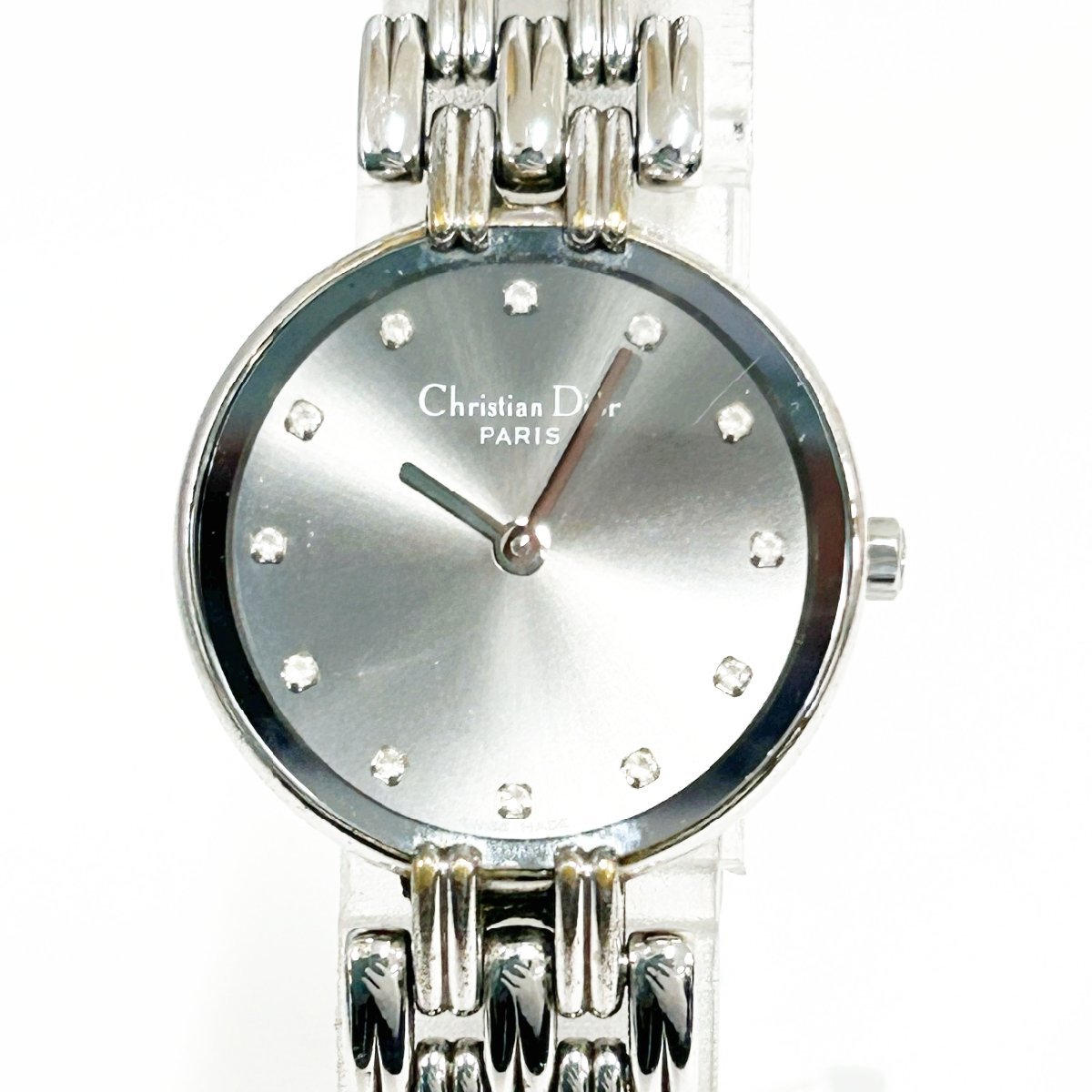 1円スタート Christian Dior クリスチャンディオール D44-120 バギラ SS シルバー文字盤 クオーツ レディース腕時計 ジャンク 204300(クリスチャン・ディオール ...