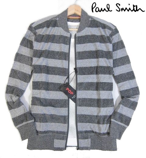 J火10728 ポールスミス ボーダー柄 ジップアップブルゾン M ニットジャカード トレーナー マルチストライプ Paul Smith(ジャンパー、ブルゾン)｜売買されたオークション情報 ...