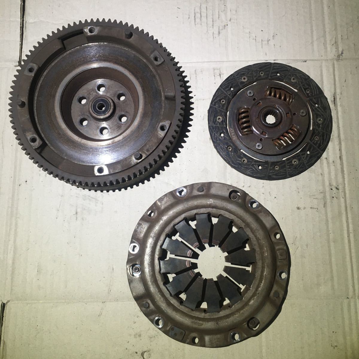 SUZUKI EVERY LE-DA62V 4WD 5FMT K6A 純正 フライホイール クラッチプレート クラッチカバー エブリー ...