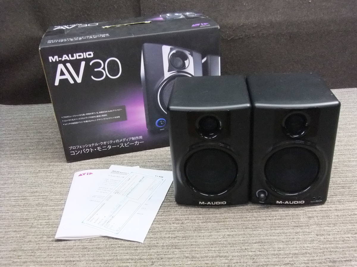 nc オ11-44 M-AUDIO Studiophile AV30 モニタースピーカー Compact Monitor Speakers ...