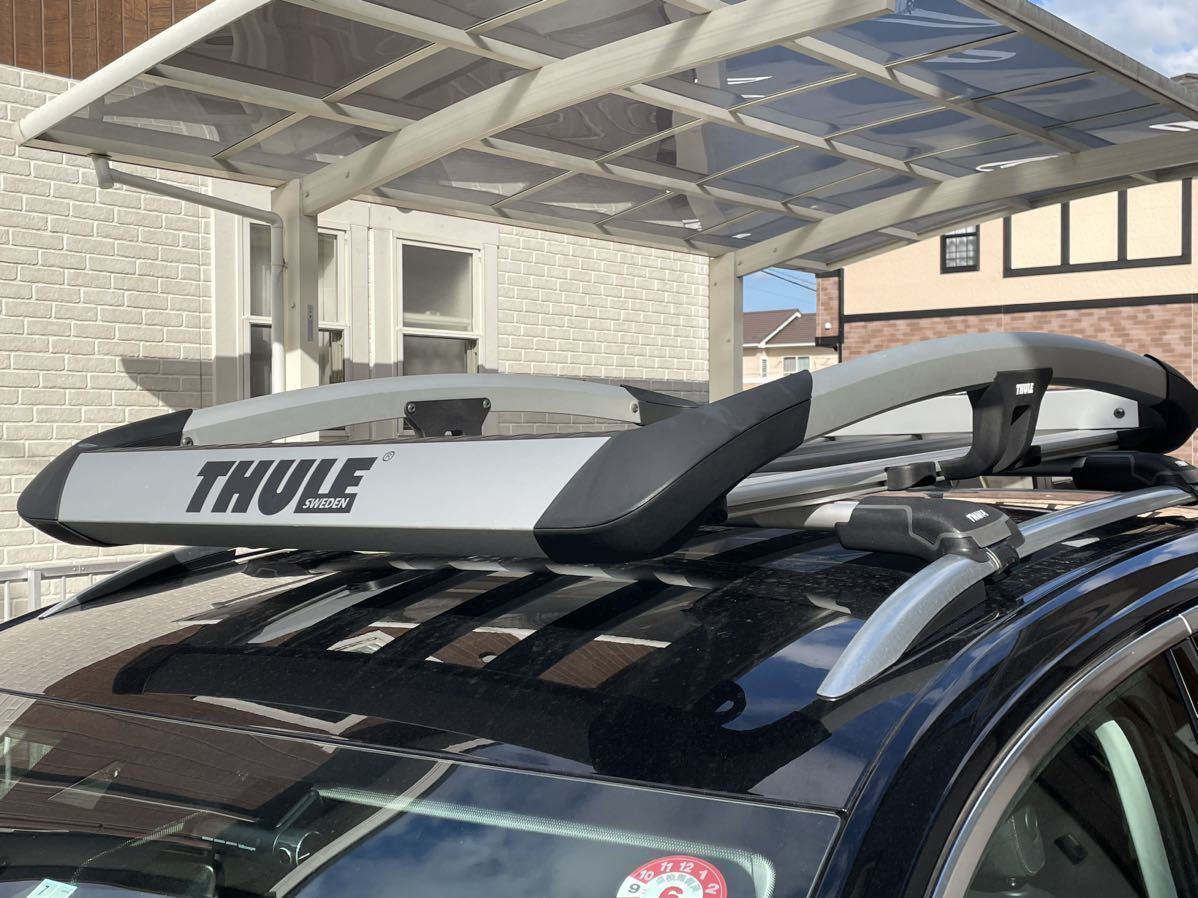 Thule Trail M / トレイルth823 /スーリー /ルーフラック/キャリアバスケット ネット ルーフバッグ ドアステップ付 ...