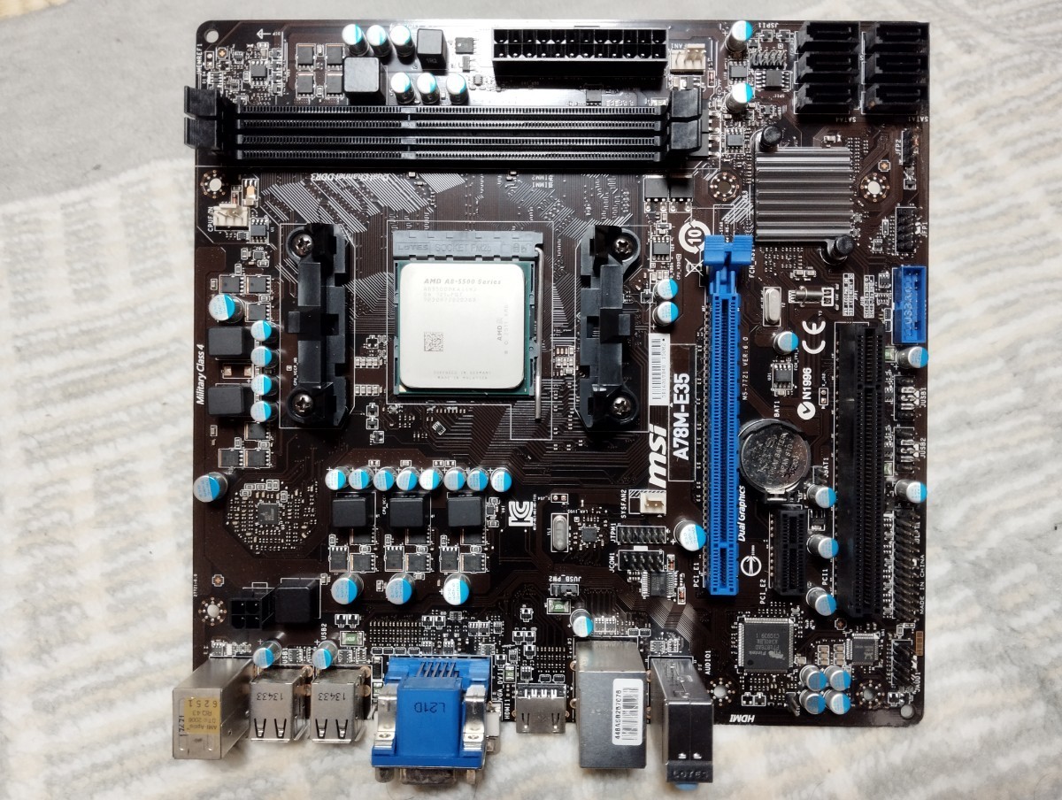 MSi A78M-E35マザーボードとAMD A8-5500 CPU(MSI)｜売買されたオークション情報、yahooの商品情報をアーカイブ公開 - オークファン（aucfan.com）