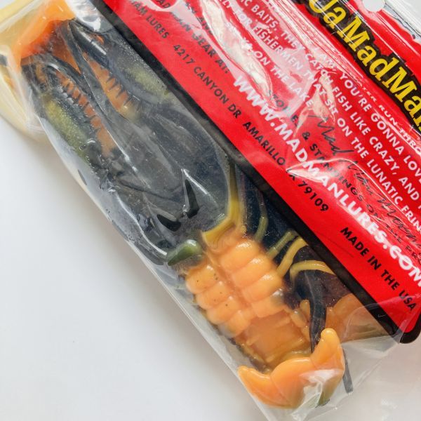 710212 マッドマン 5IN クローフィッシュチューブ 4本 MAD MAN CRAWFISH TUBE ケイジャンクロー 入手困難品 ...