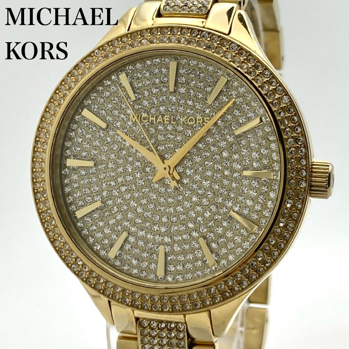 稼働 MICHEL KORS マイケルコース MK-3632 ラインストーン クォーツ レディース腕時計 4-48-A(女性用)｜売買された ...