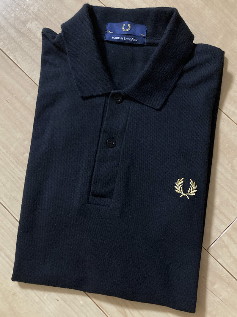 FRED PERRY フレッドペリー M3 ポロシャツ ブラック size40 MODS PAUL WELLER Ben Sherman ...