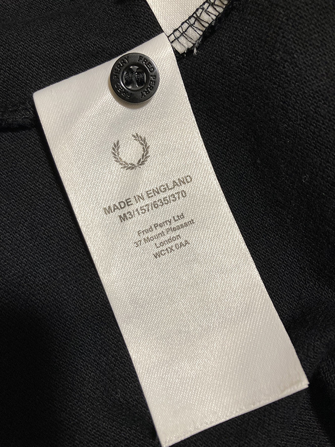 FRED PERRY フレッドペリー M3 ポロシャツ ブラック size40 MODS PAUL WELLER Ben Sherman ...