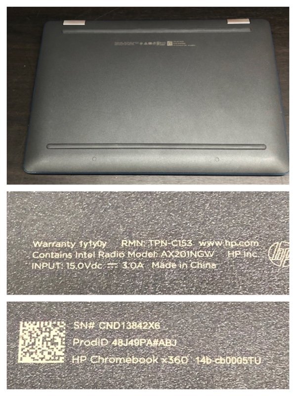 ジャンク品 HP ChromeBook AX201NGW Pentium Silver N6000 1.10GHz 8GB 128GB 14 ...