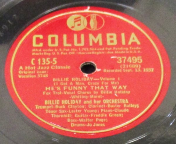 Jazz 78rpm Billie Holiday Vol. 1 US '47 Columbia C 135 SP盤 4 x Shellac(ジャズ)｜売買されたオークション情報、yahooの ...