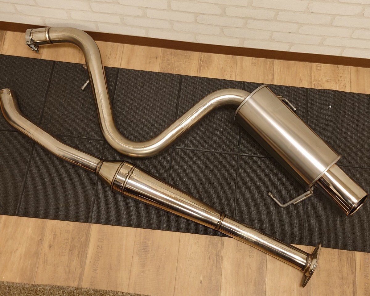 廃番品 VAB マフラー Syms Racing シムスレーシング WRX STI VAB Exチャンバー&シングルサイレンサー ...