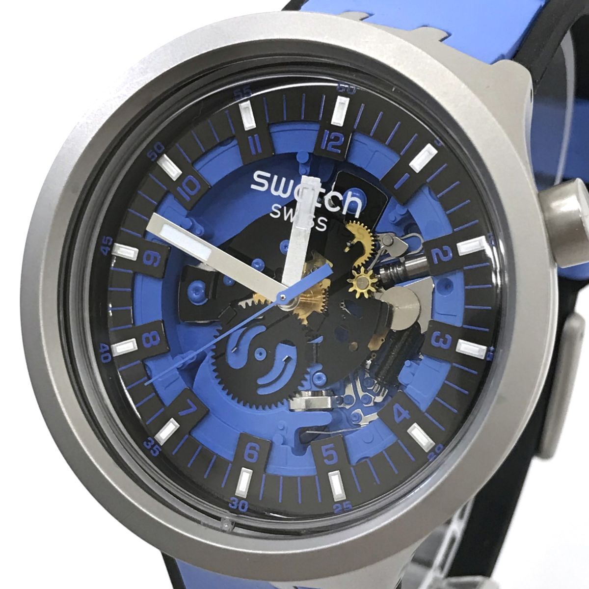 Swatch スウォッチ BIG BOLD IRONY ビッグボールド アイロニー AZURE BLUE DAZE ブルー デイズ 腕時計 ...