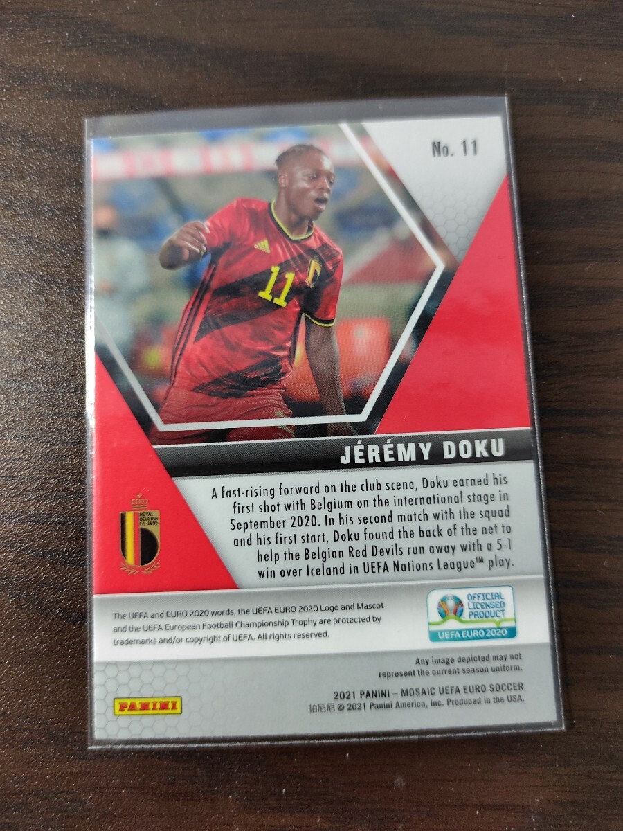 Jeremy Doku Manchester City 2021 Panini Mosaic UEFA EURO Soccer ...