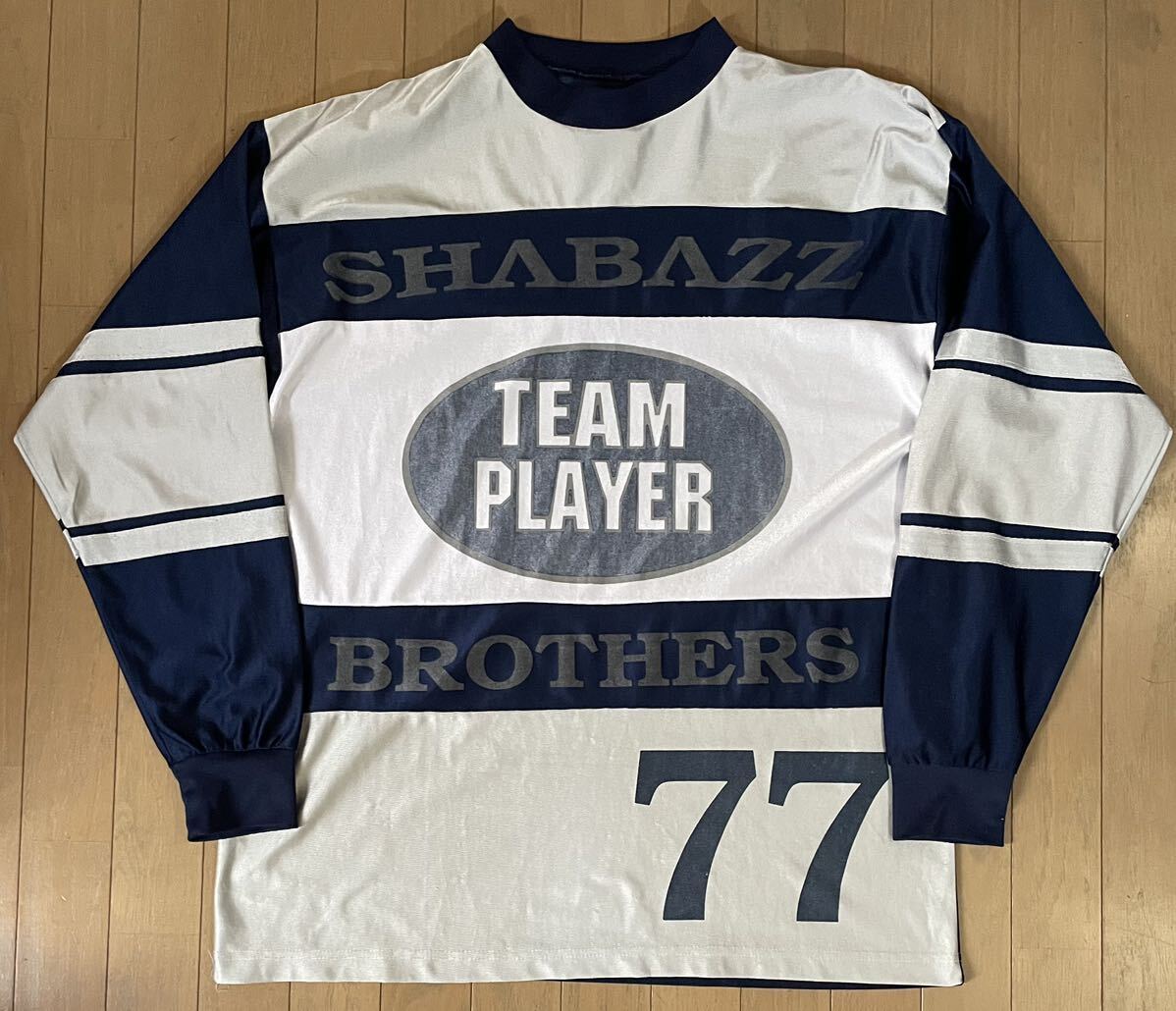 SHABAZZ BROTHERS ヒップホップ フットボール ビッグ シャツ ニューヨーク BROOKLYN ビッグ シャツ ビンテージ ...