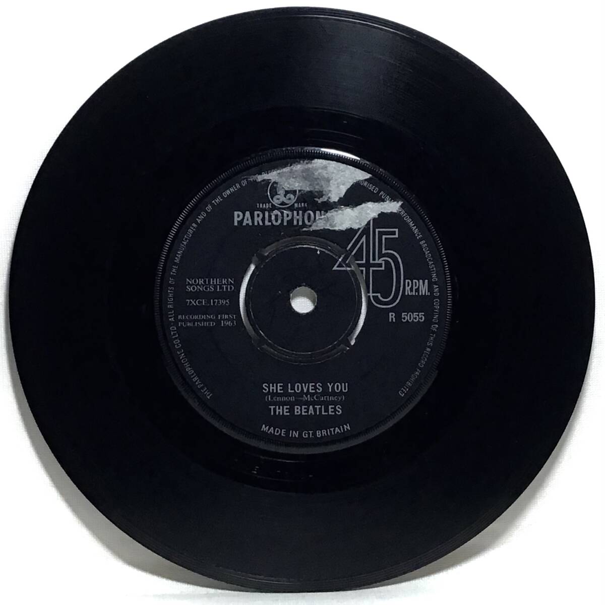 英7 THE BEATLES / SHE LOVES YOU / I'LL GET YOU / 1963 UK盤 PARLOPHONE 7インチシングルレコード EP 45 1N ALT ...