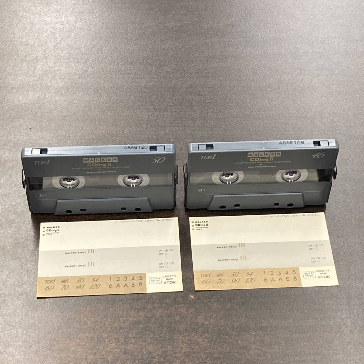 0238T TDK CDingII WALKER 46 50分 ハイポジ 2本 カセットテープ/Two TDK CDingII WALKER ...