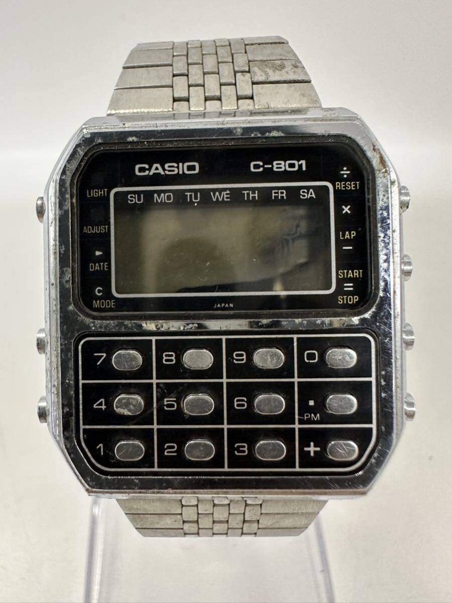 8K11 1円スタート CASIO / C-801 カシオ デジタルウォッチ 電卓 計算機 クオーツ メンズ 腕時計(カシオ)｜売買された ...