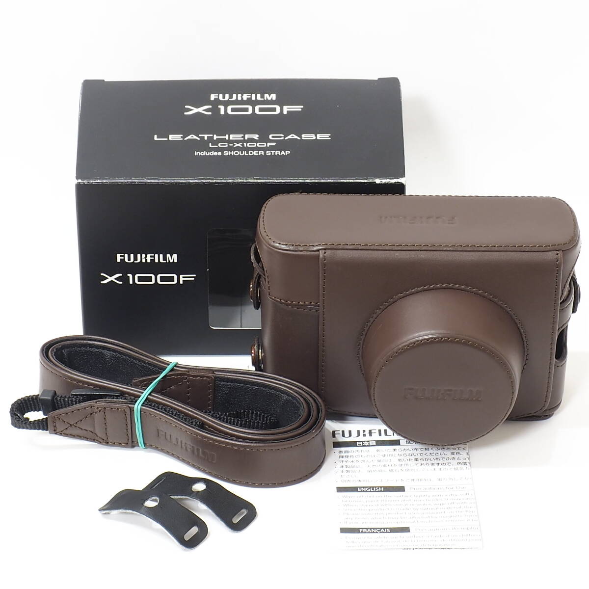 FUJIFILM LEATER CASE LC-X100F BW Brown for X100F with Strap 革ケース レザーストラップ 富士フイルム X100F お出かけにぴったり ...