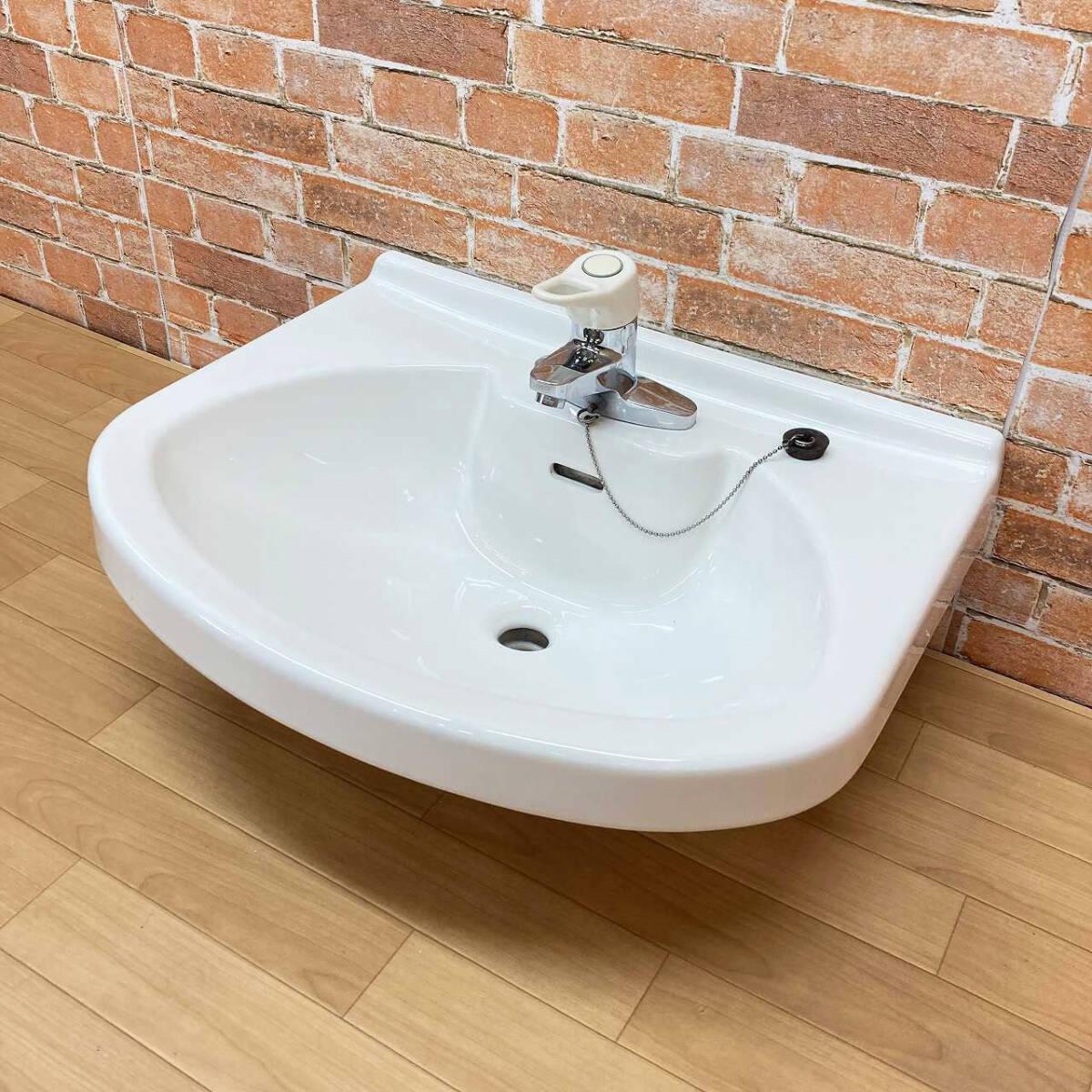 良品 TOTO 水栓蛇口付き 陶器製 洗面化粧台ボウル 洗面ボウル L601 幅60cm/幅600mm #N11 ペールホワイト 手洗い器 I ...