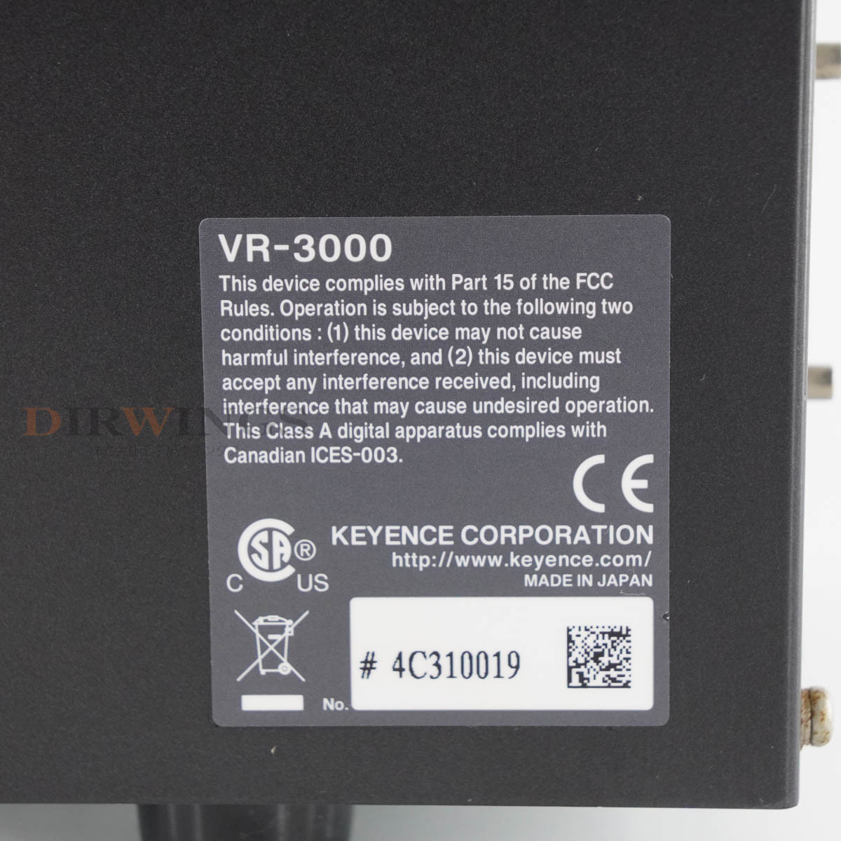 DW 8日保証 VR-3050 VR-3000 KEYENCE キーエンス 3D Measurement Macroscope ワンショット ...