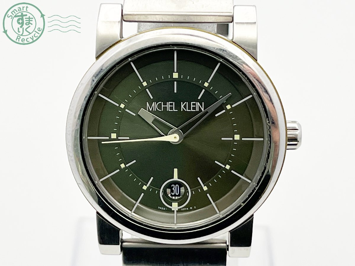 2410601738 MICHEL KLEIN ミッシェルクラン 7N32-0CR0 クォーツ QZ デイト アナログ 3針 グリーン文字盤 メンズ 腕時計(その他)｜売買されたオークション ...