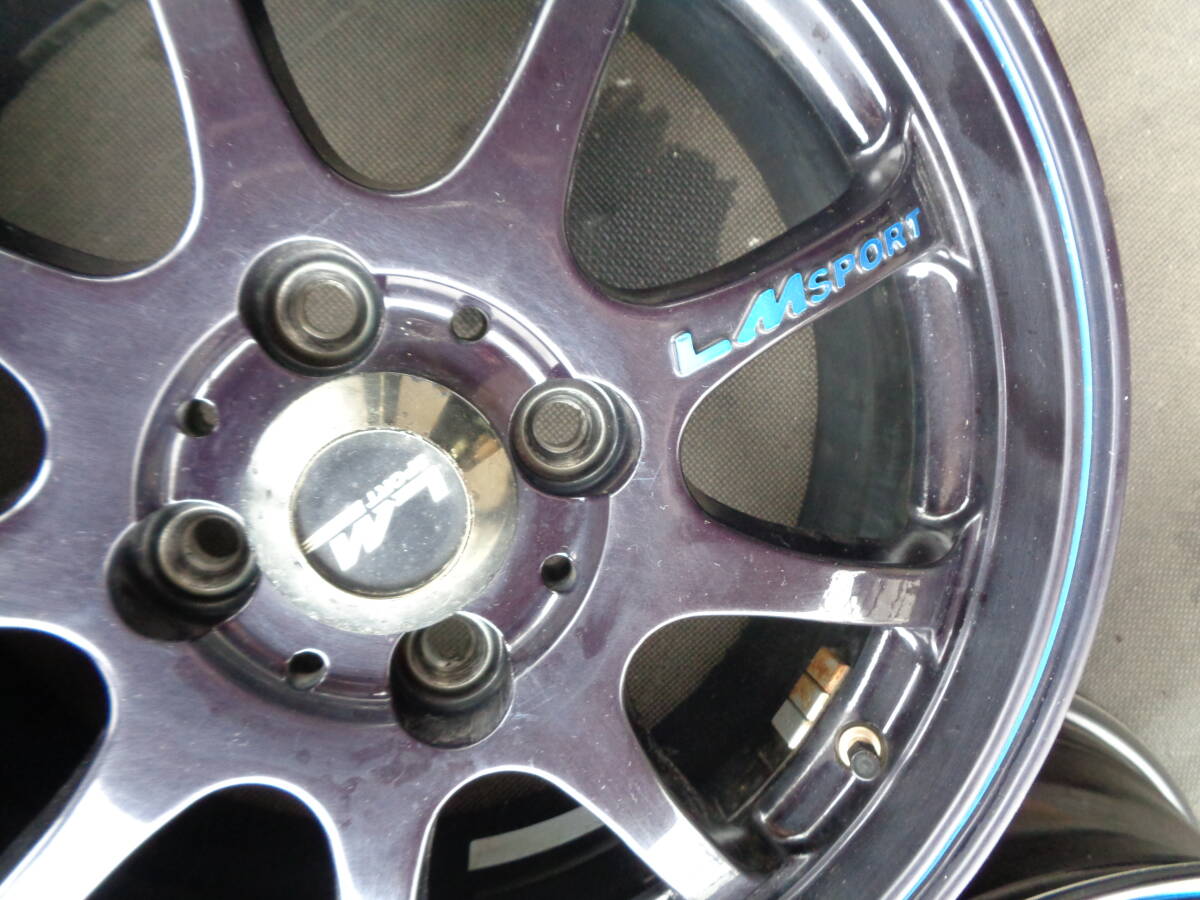 A161 LM SPORT ブラックカラー 15×6J 100-4H 50 ブルーライン アルミホイール4本(社外品)｜売買されたオークション ...