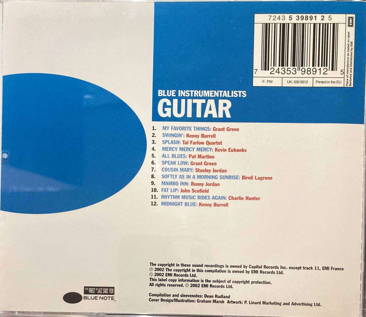 Various Artists Blue Instrumentalists: Guitar BLUE NOTE A8 CD(コンピレーション ...
