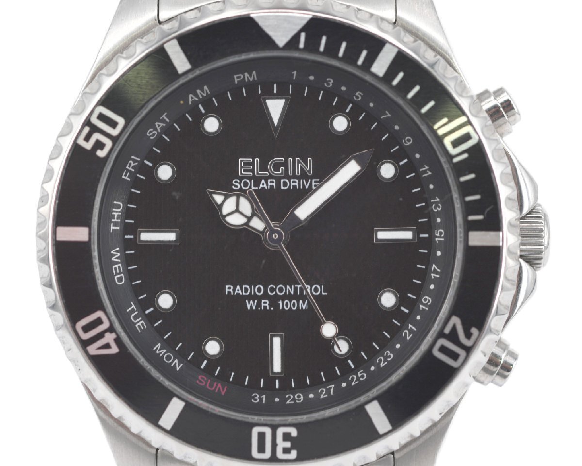 ELGIN エルジン SOLAR DRIVE ソーラードライブ FK-1253-AP 電波ソーラー メンズ 品 箱付(エルジン)｜売買された ...