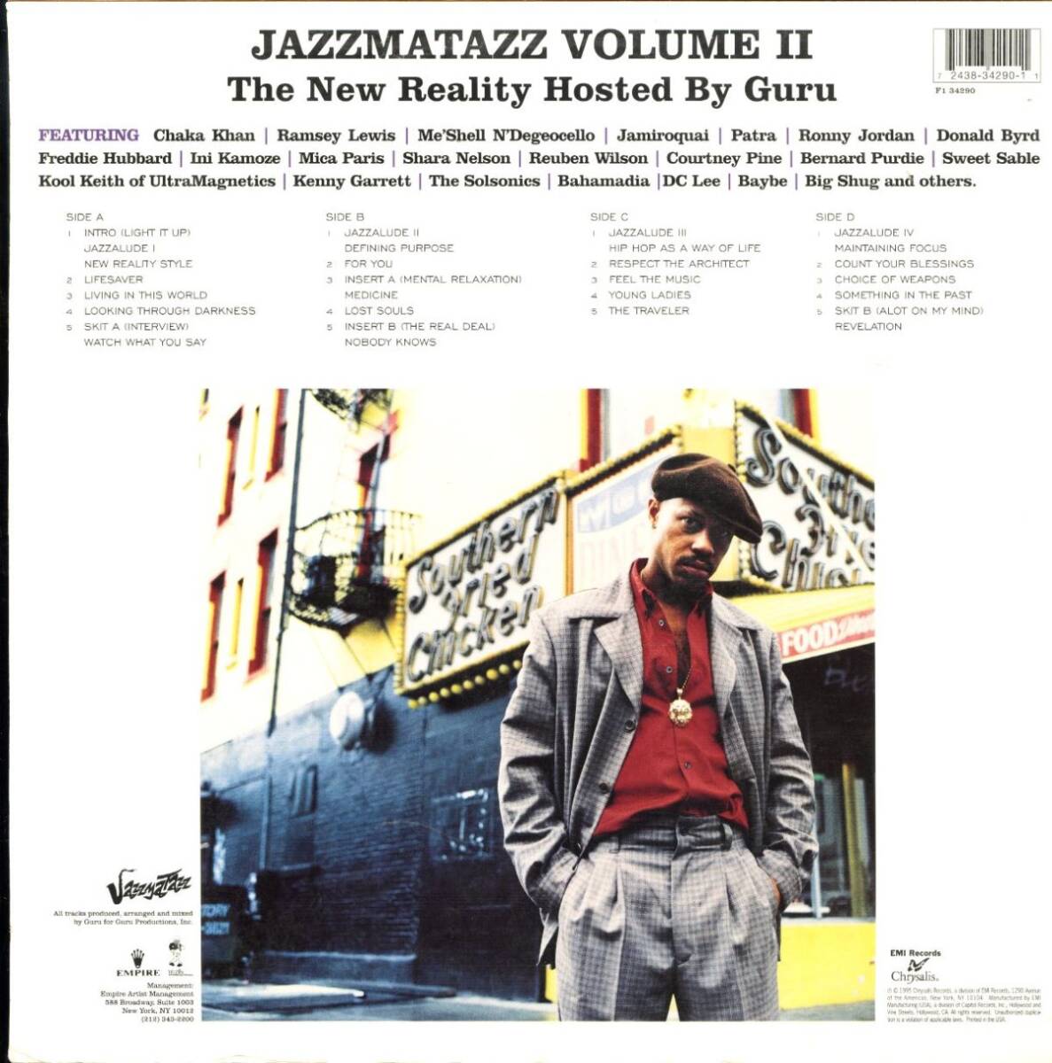 USオリジ2LP MASTERDISK刻印 Guru / Jazzmatazz Volume II The New Reality 95年 Chrysalis / F1 34290 ...
