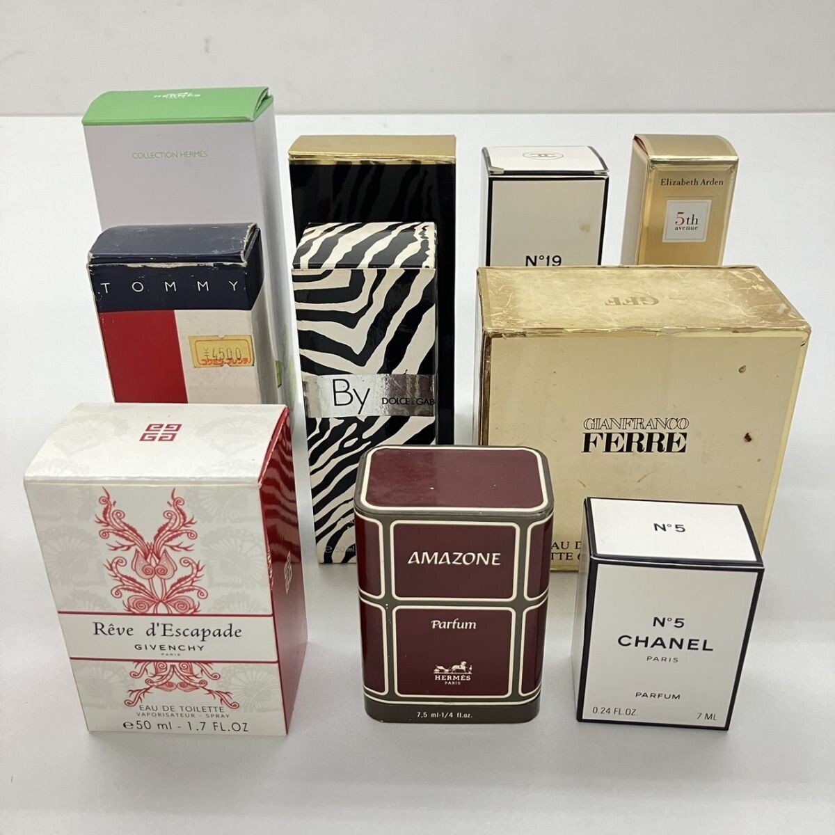 N058- HERMES AMAZONE COCO CHANEL N°19 N°5 TOMMY HILFIGER DOLCE&GABBANA GIVENCHY 箱付き 香水 10点セット 7 ...