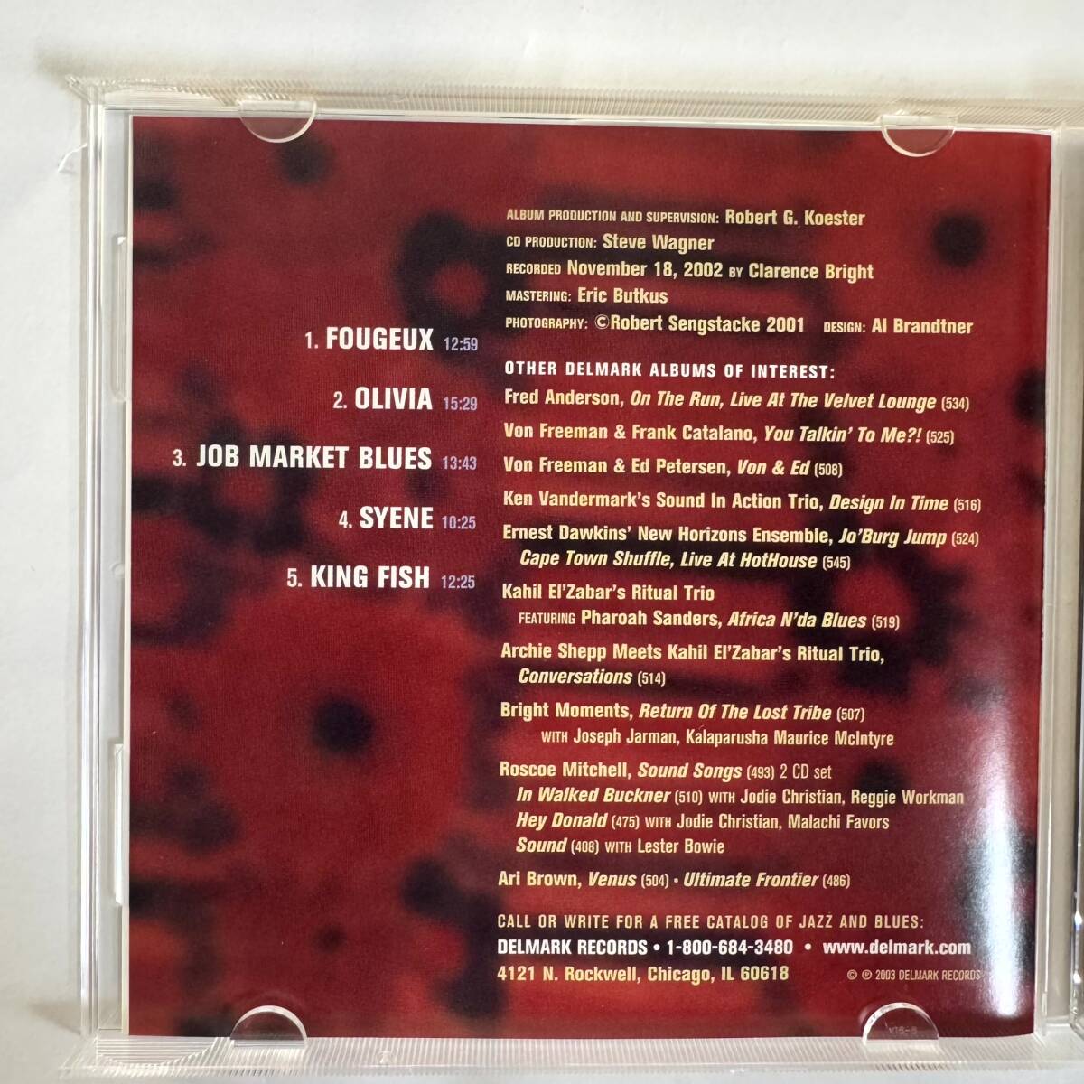 CD Fred Anderson / Back At The Velvet Lounge / dg-549 / 2003 / Free ...
