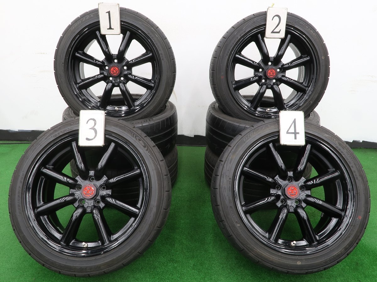 4本 RS Watanabe 17インチ 8J +45 5H 100 ラジアル タイヤ DUNLOP DIREZZA DZ102 2023年 ...