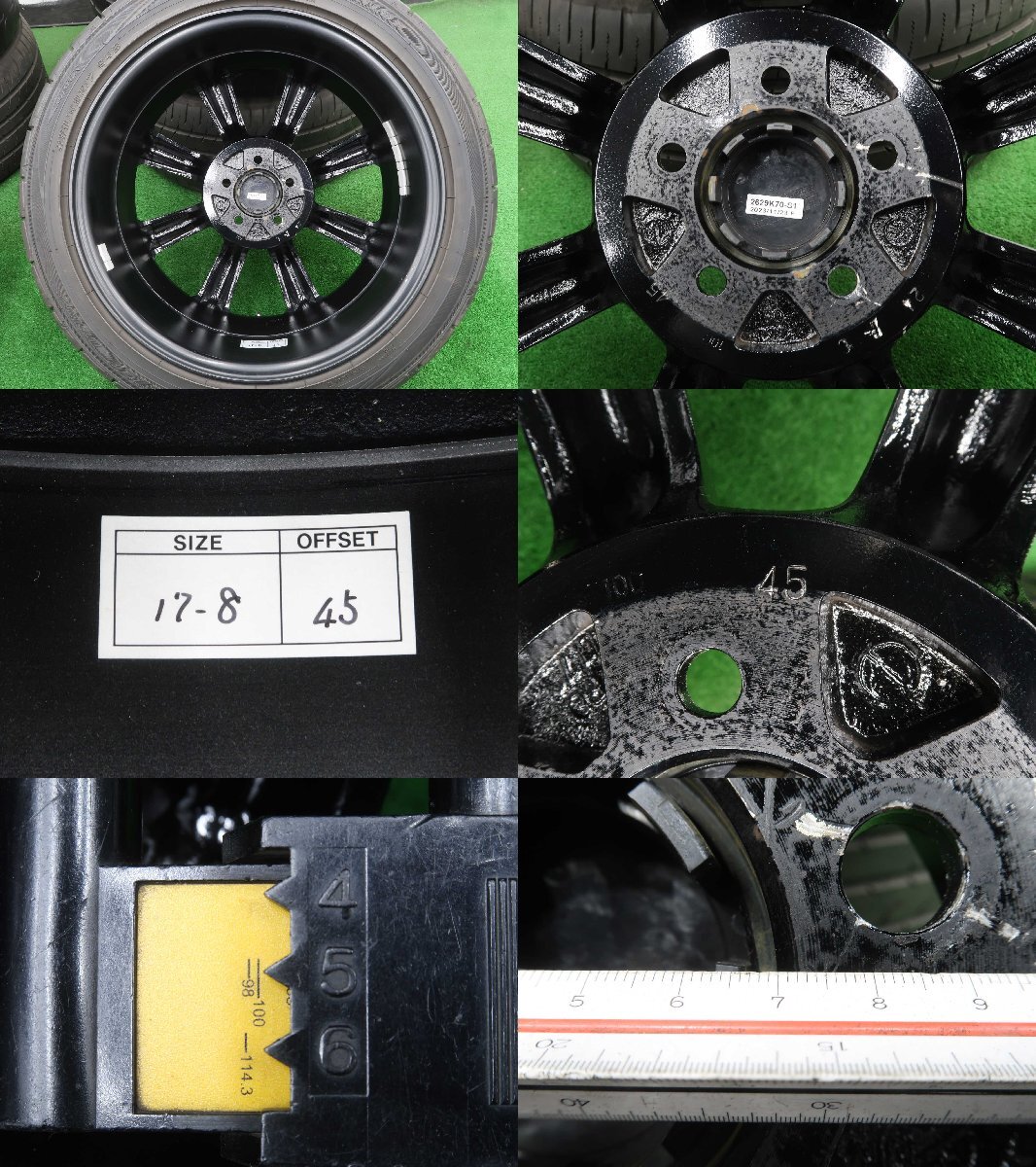 4本 RS Watanabe 17インチ 8J +45 5H 100 ラジアル タイヤ DUNLOP DIREZZA DZ102 2023年 ...