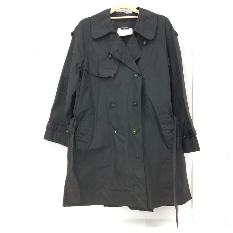 CHANEL シャネル ロングコート ナイロン 43793872 P04379/V03872 9/03321 サイズ40 DHAC0034 ...