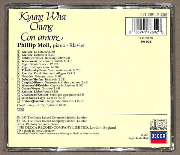 KYUNG-WHA CHUNG チョン キョンファ / CON AMORE CD(その他)｜売買されたオークション情報、yahooの商品情報をアーカイブ公開 - オークファン（aucfan.com）