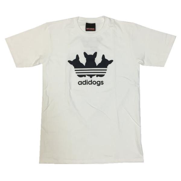OL11 訳アリ パロディー Tシャツ adidogs アディドッグス M白(イラスト、キャラクター)｜売買されたオークション情報、yahooの商品情報をアーカイブ公開 - オークファン ...