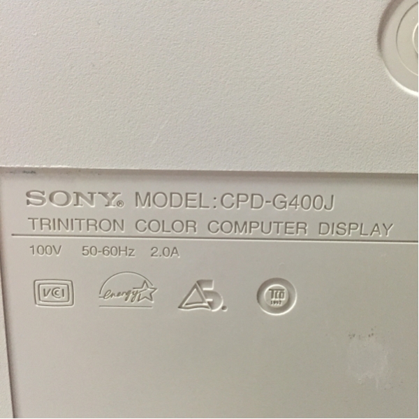SONY CPD-G400J トリニトロンディスプレイ マルチスキャン 19型(17インチ - 19インチ)｜売買されたオークション情報 ...