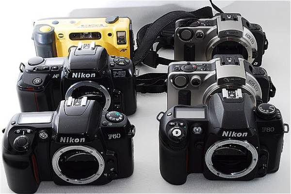 1円 Nikon F80 F60 F601 Canon EOS IXE 2台 MINOLTA WEATHERMATIC 動作未確認 合計6台 ...