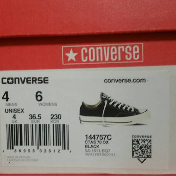 三ツ星 1970復刻版 コンバース チャックテイラー ct70 first string 23cm 144757C 保証書付き CONVERSE CHUCK TAILER(23.0cm)｜売買 ...