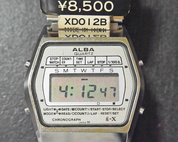 自宅保管品 SEIKO セイコー ALBA アルバ CG-X Y729-4000 クロノ デジタル クォーツ 稼働中 絶版品 デッドストック ...
